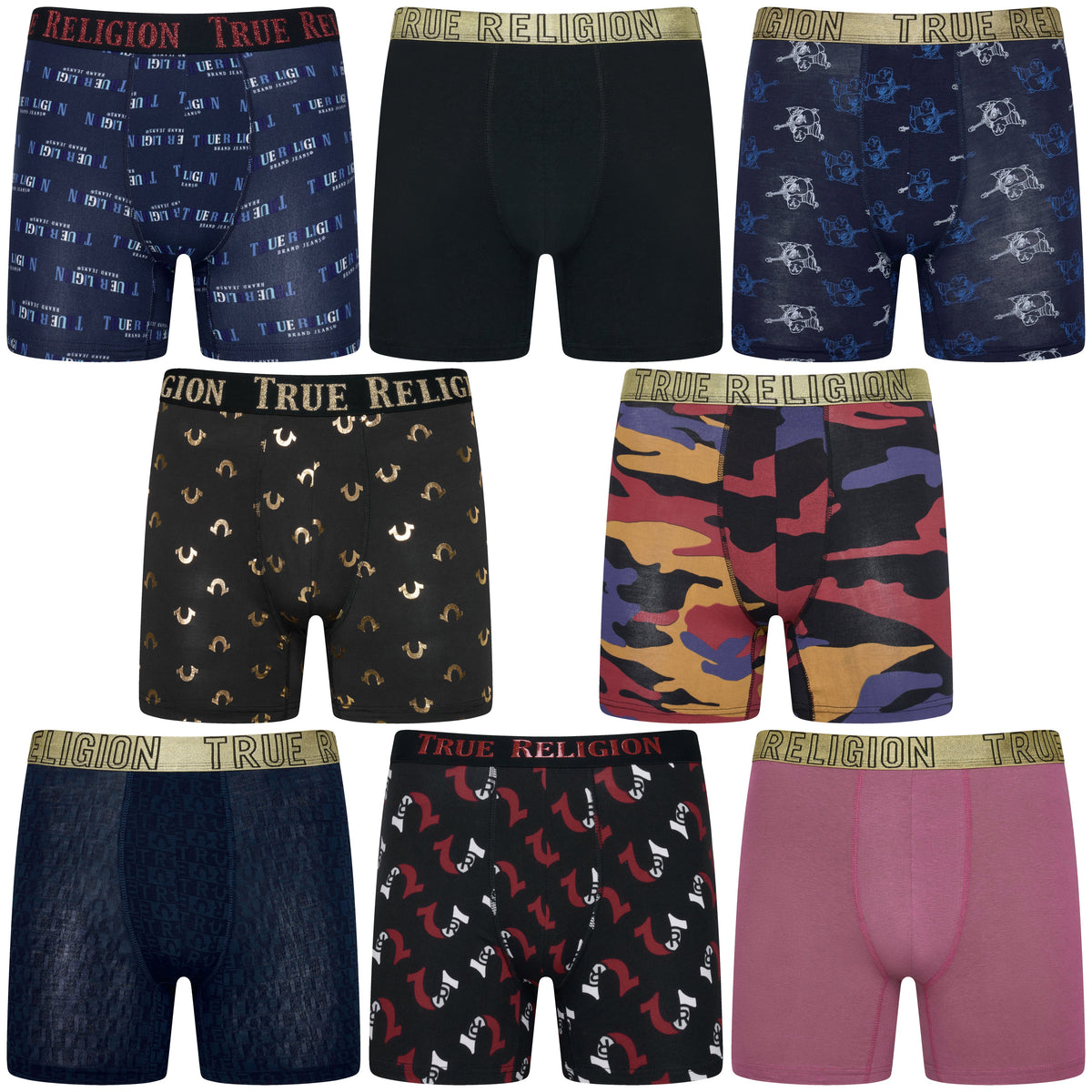 True Religion 4 Pack Fly Front Boxer Briefs | ButtonFresh.co.uk