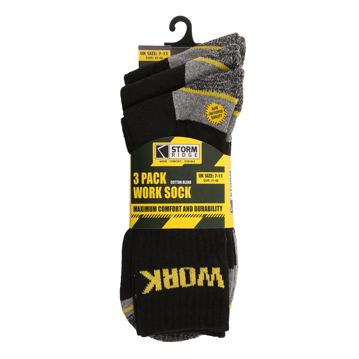 Storm Ridge 3 Pairs Work Socks | ButtonFresh.co.uk